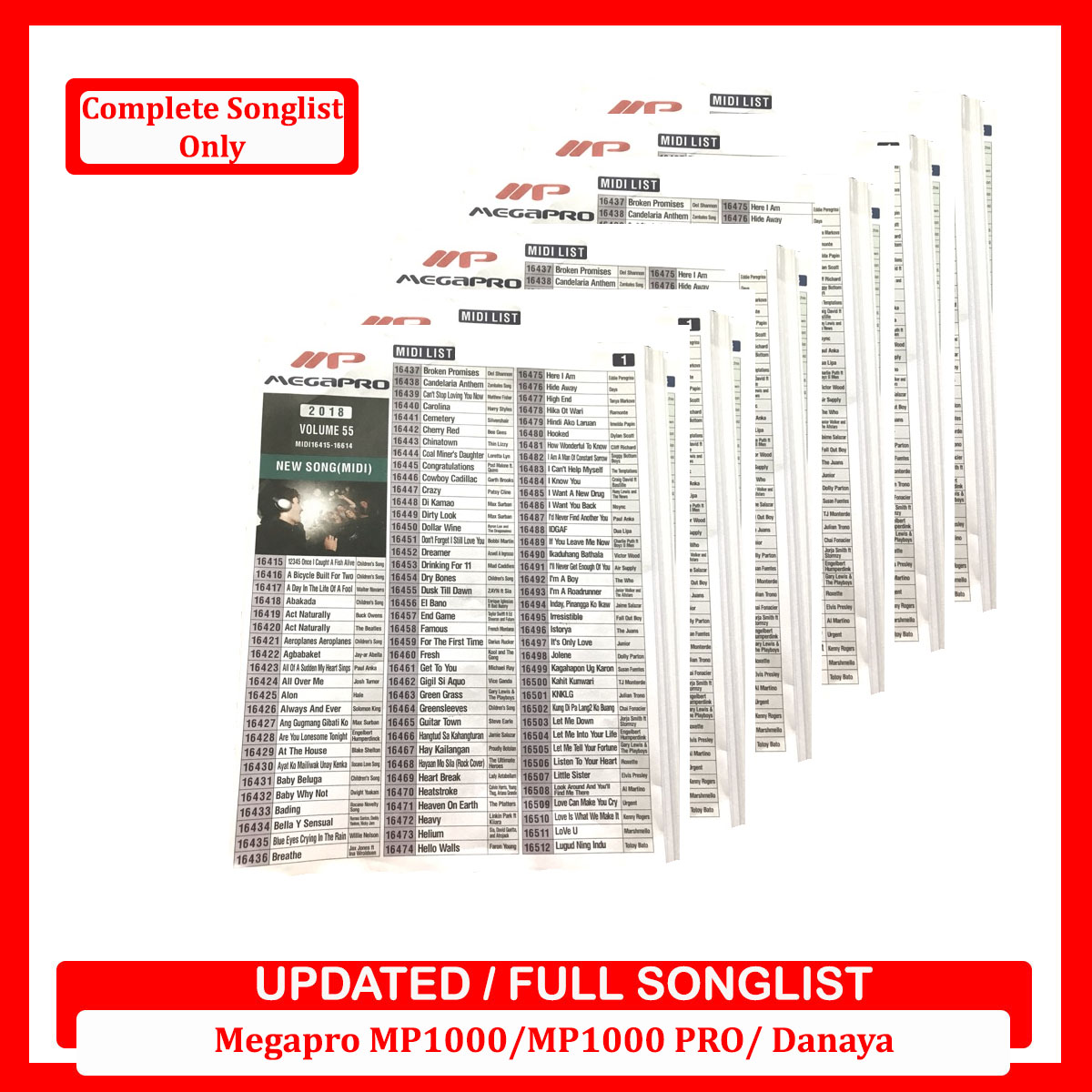 Updated/Complete Songlist for Megapro MP-1000, MP-1000PRO, MP-1000 ...