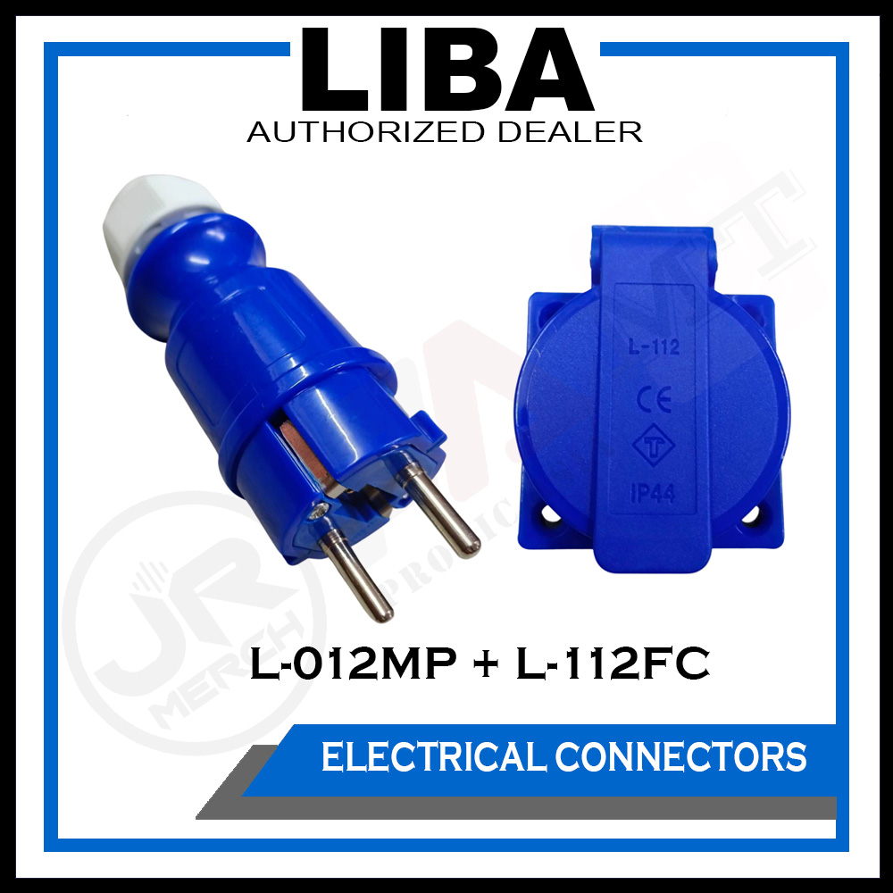 LIBA Bundle: Shuko HD 16 Ampere Male Plug & IP44 Female Chassis 2 Pin ...