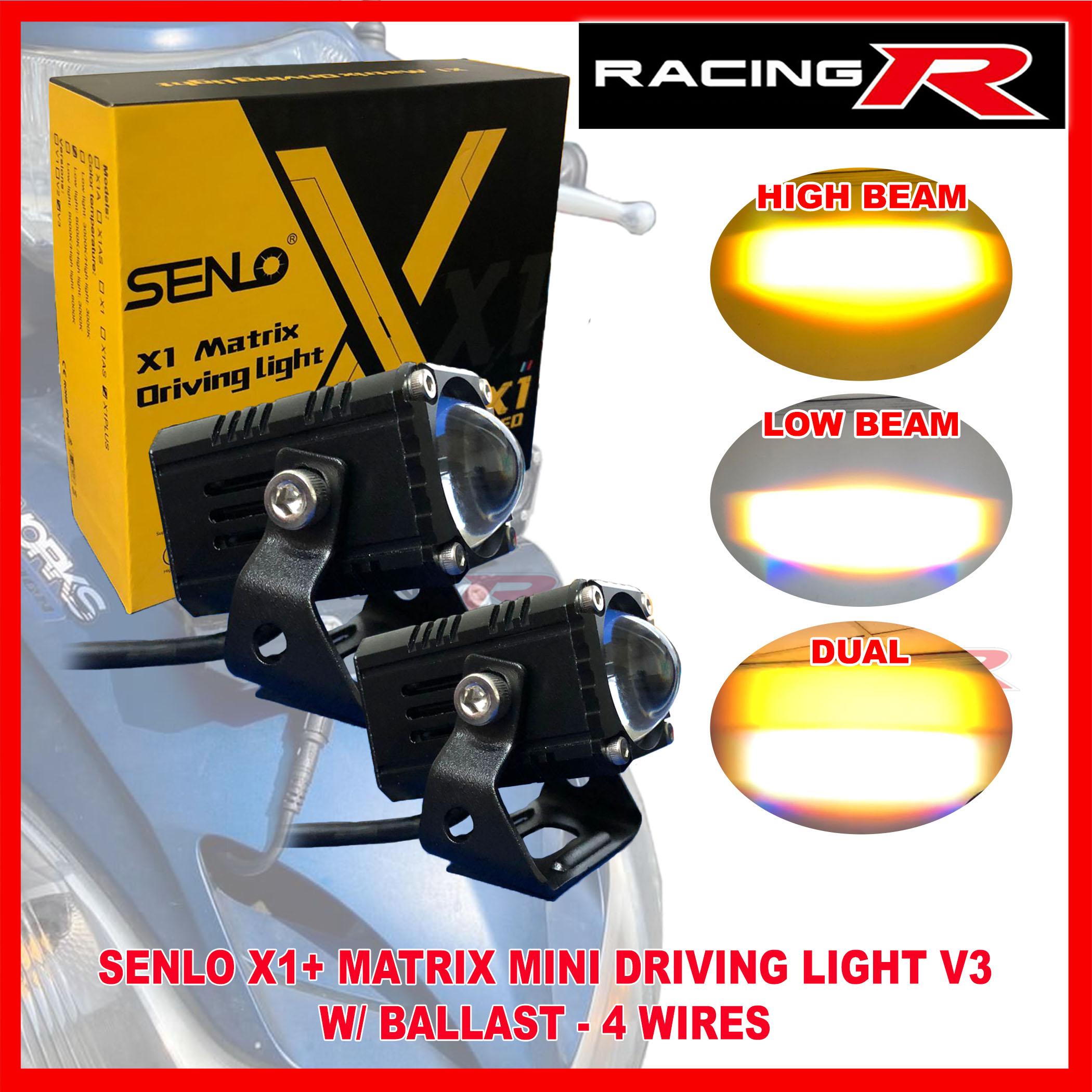 X1 Matrix Senlo 50W Mini Driving Light V3 w/ Ballast & Integrated ...