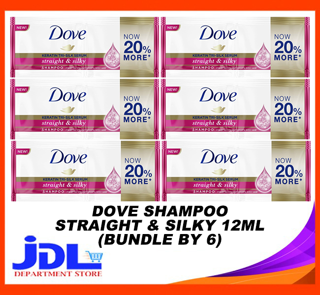 JDL DOVE SHAMPOO STRAIGHT AND SILKY 12ML (BUNDLE BY 6) | Lazada PH