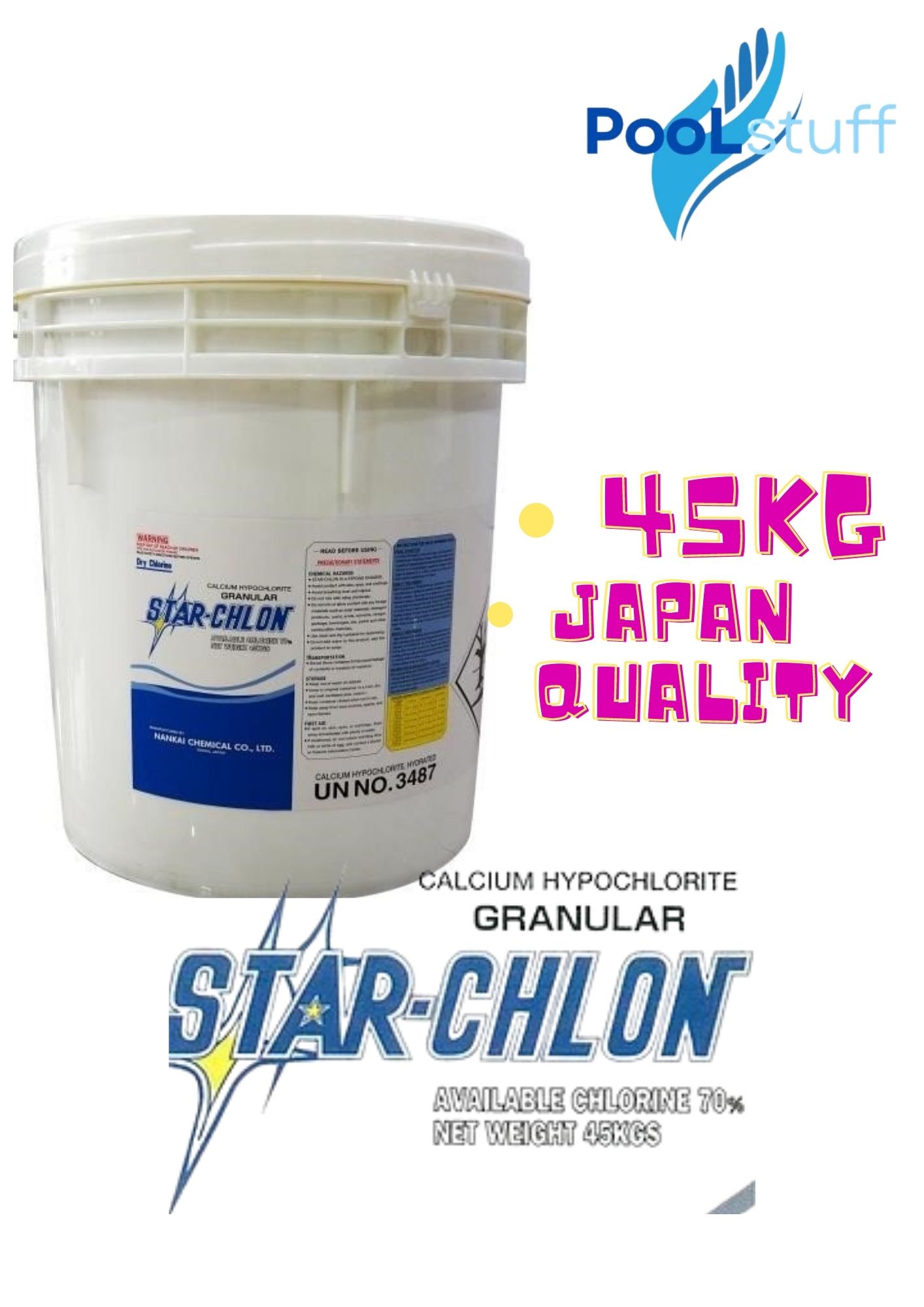 Calcium Hypochlorite STAR-CHLON Japan 70% Chlorine Granules | Lazada PH