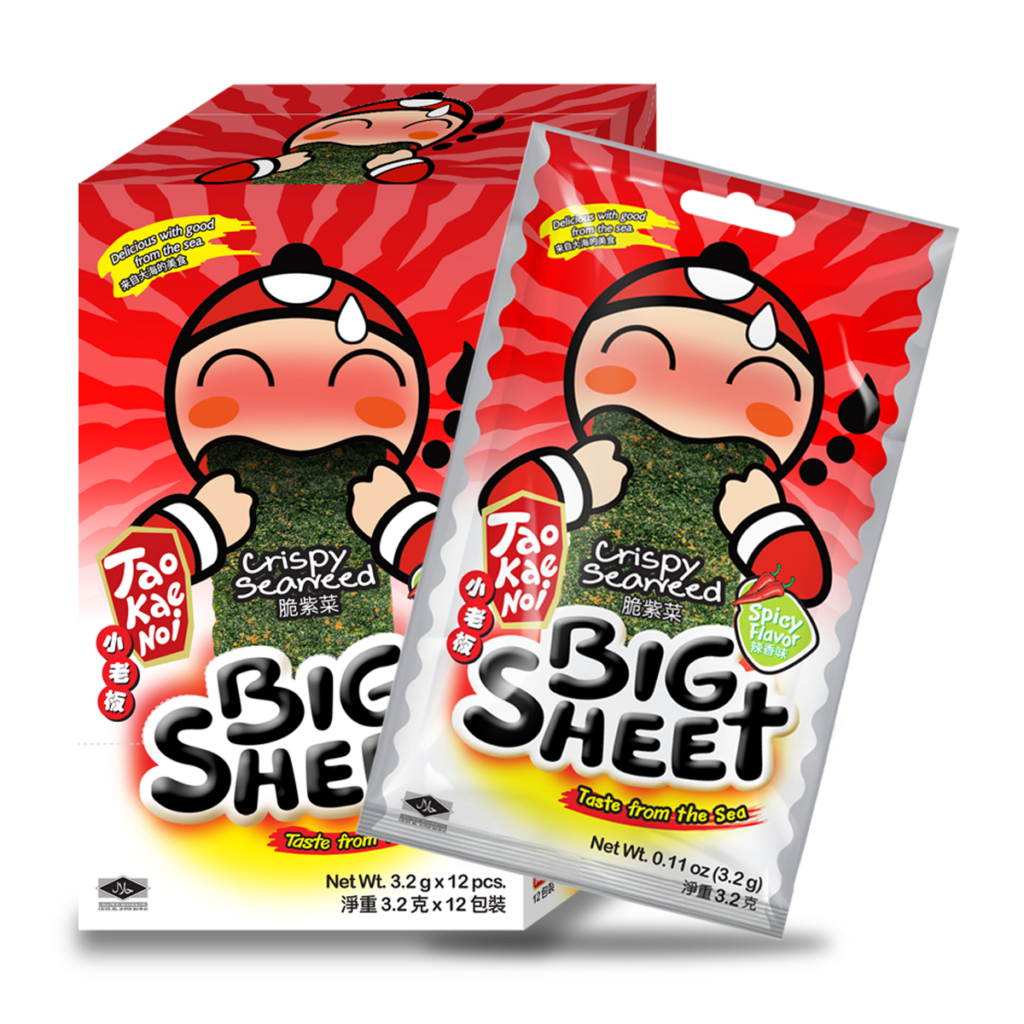 Crispy Seaweed Big Sheet Taokaenoi Brand 3.5grams X 12 Packs (Boxed ...