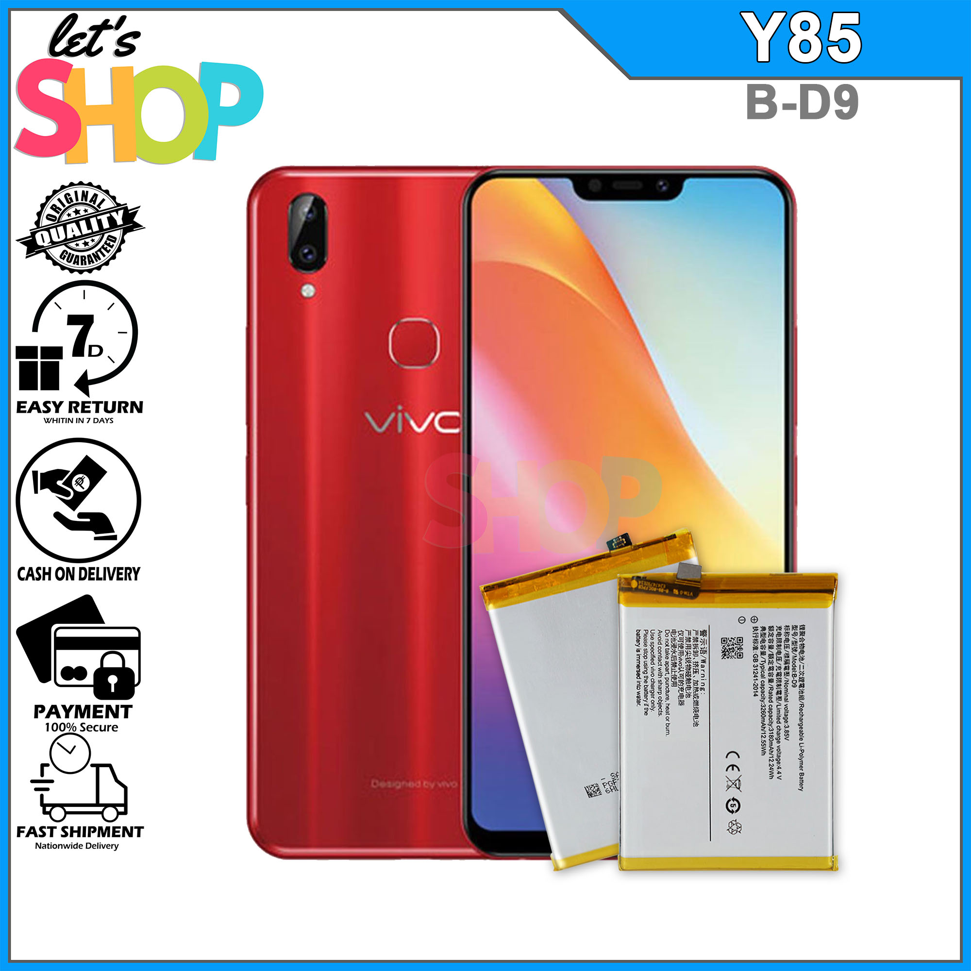 Vivo Y85 Battery Model B-D9 (Lets Shop) Original Equipment Manufacturer ...