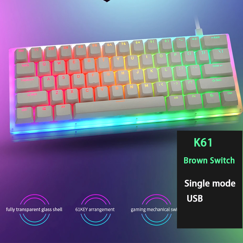 GamaKay K61PRO K61 61 Keys Mechanical Gaming Keyboard Hot Swappable ...