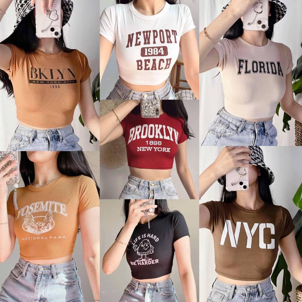 ROUND NECK KNITTED STATEMENT CROP TOP | Lazada PH