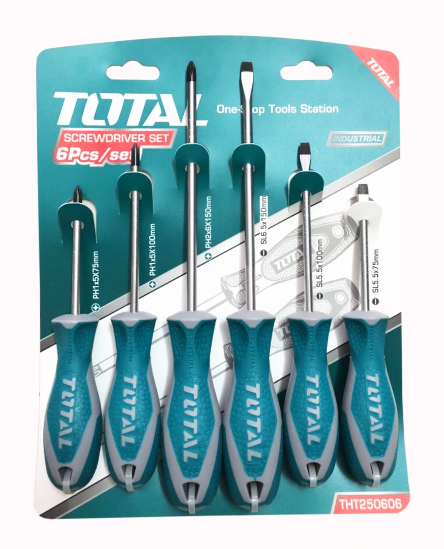 Total Magnetic Tip 6 Pieces Screwdriver Set (THT250606) | Lazada PH