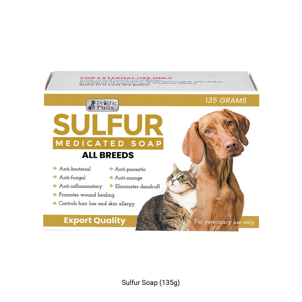 TBS-Prolific Sulfur Medicated Soap 135grams For Dogs & Cats Anti-Fungal ...