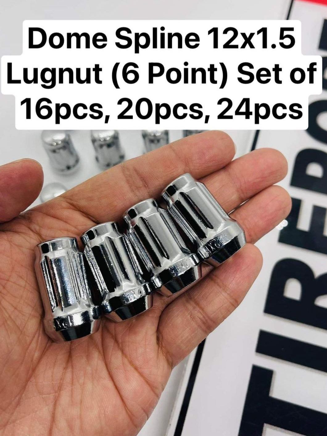 Fuji H/T Lugnuts / Wheel nuts Dome Spline 12x1.5 Lugnut (6 Point)(16pcs ...