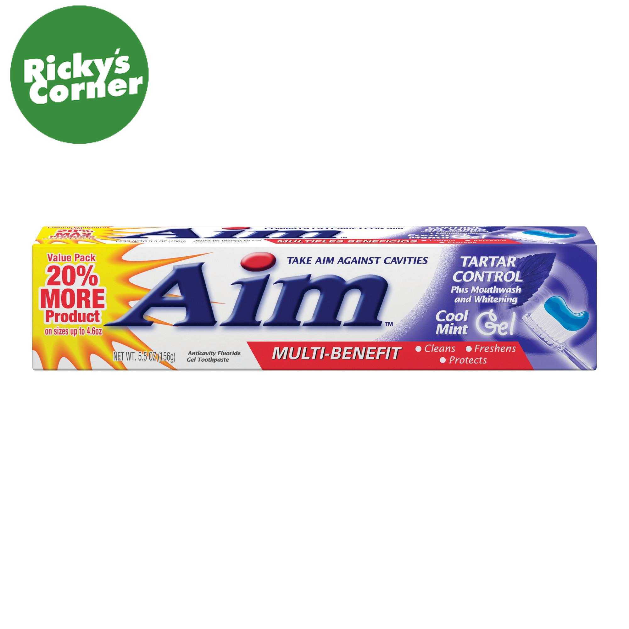 aim cool mint gel toothpaste tartar control 156g | Lazada PH
