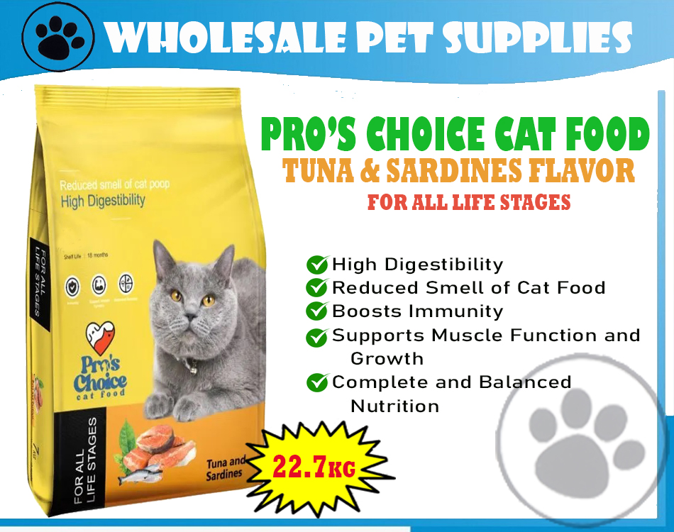 PRO'S CHOICE Cat Food | TUNA & SARDINES Flavor - 22.7kg | Lazada PH