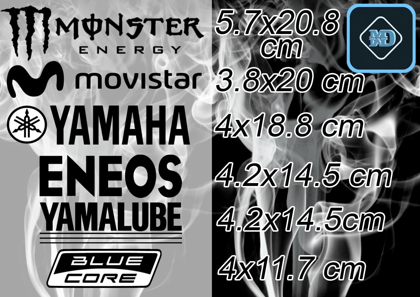 Monster Energy Decals for YAMAHA, Outdoor Vinyl Cut Out Sticker | Lazada PH