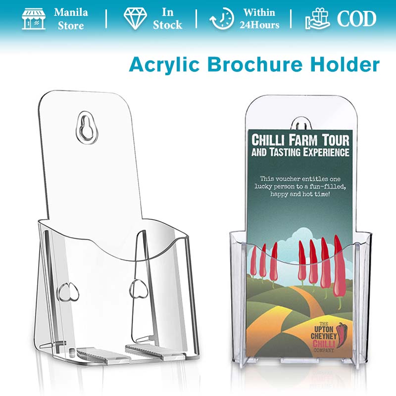 Acrylic Brochure Holder Wall Mount Literature Holders Clear Flyer ...