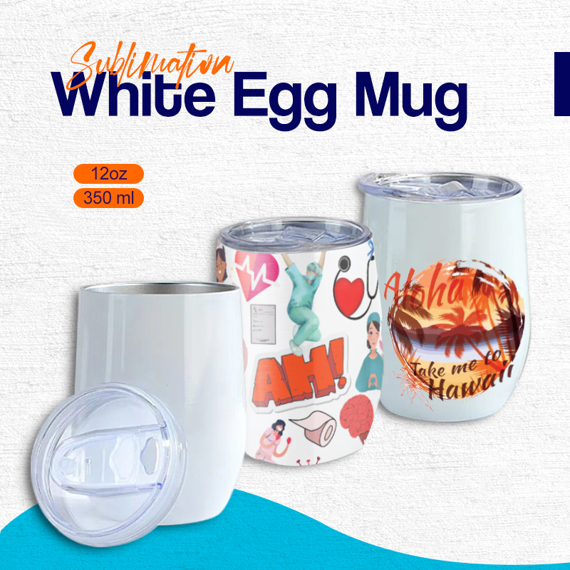 12oz SUBLIMATION EGG MUG WHITE 350ml by VSPH | Lazada PH