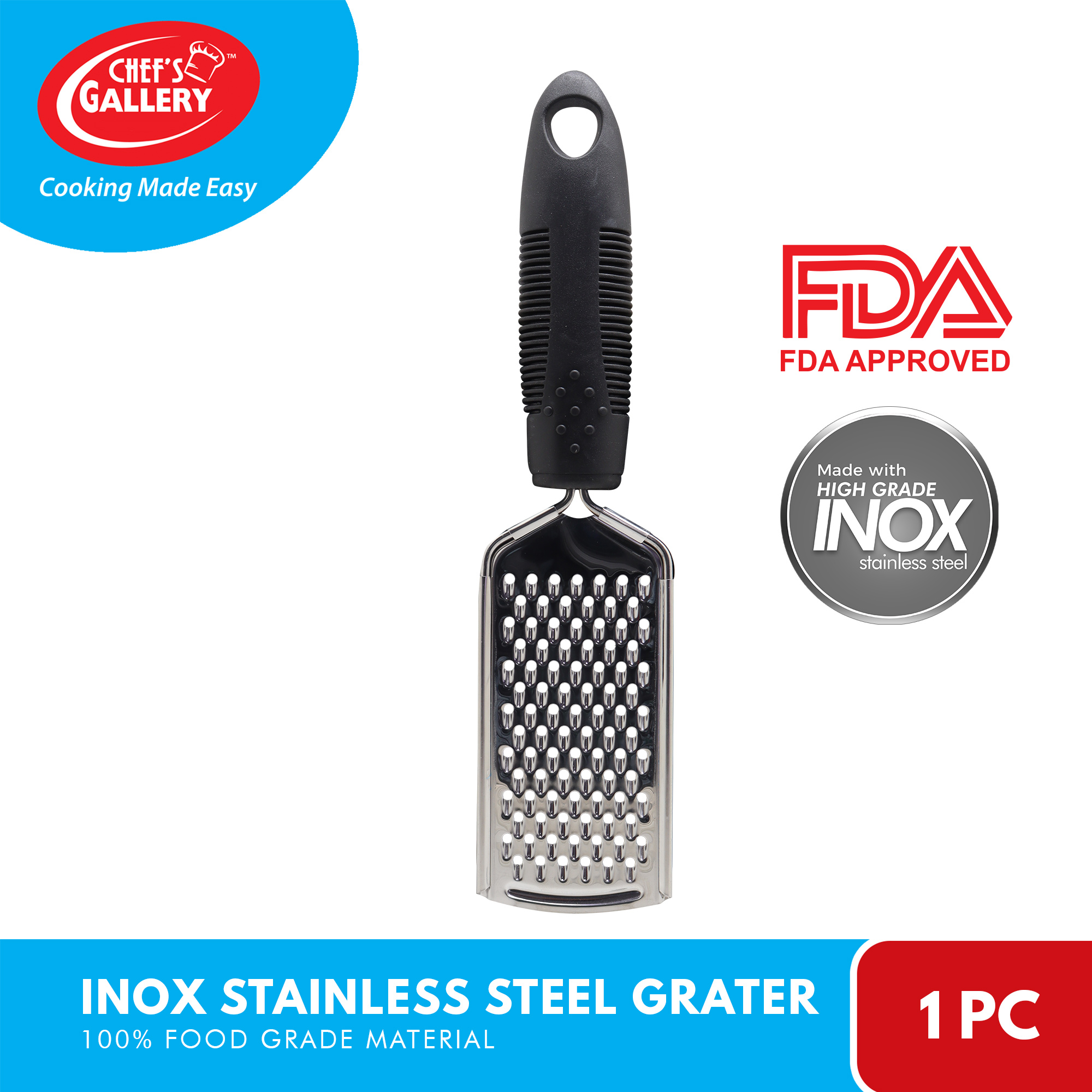 Chef's Gallery Inox Stainless Steel Grater | 100% Food Grade Material ...