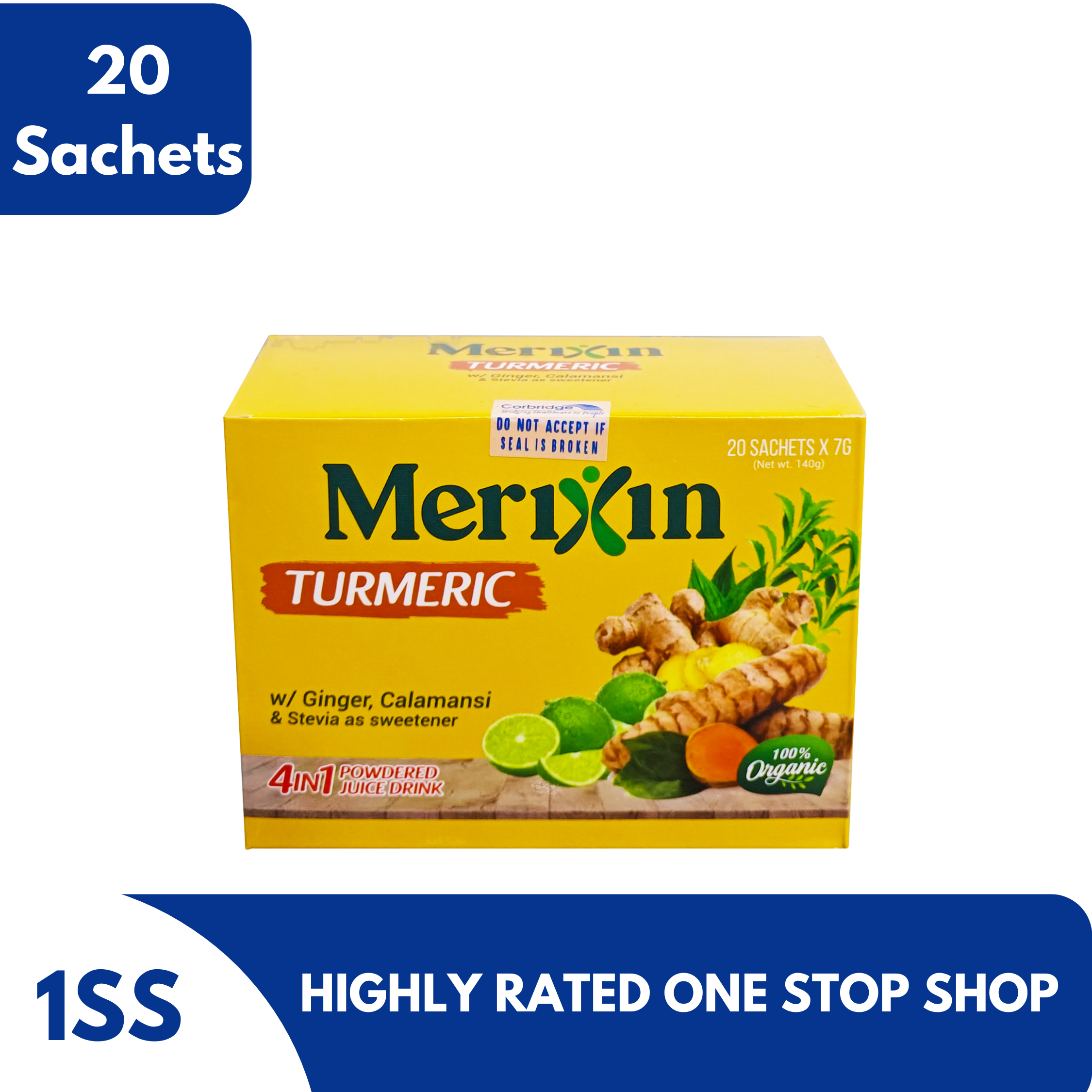 Merixin Turmeric 4in1 Powdered Juice Drink, 20 Sachets | Lazada PH
