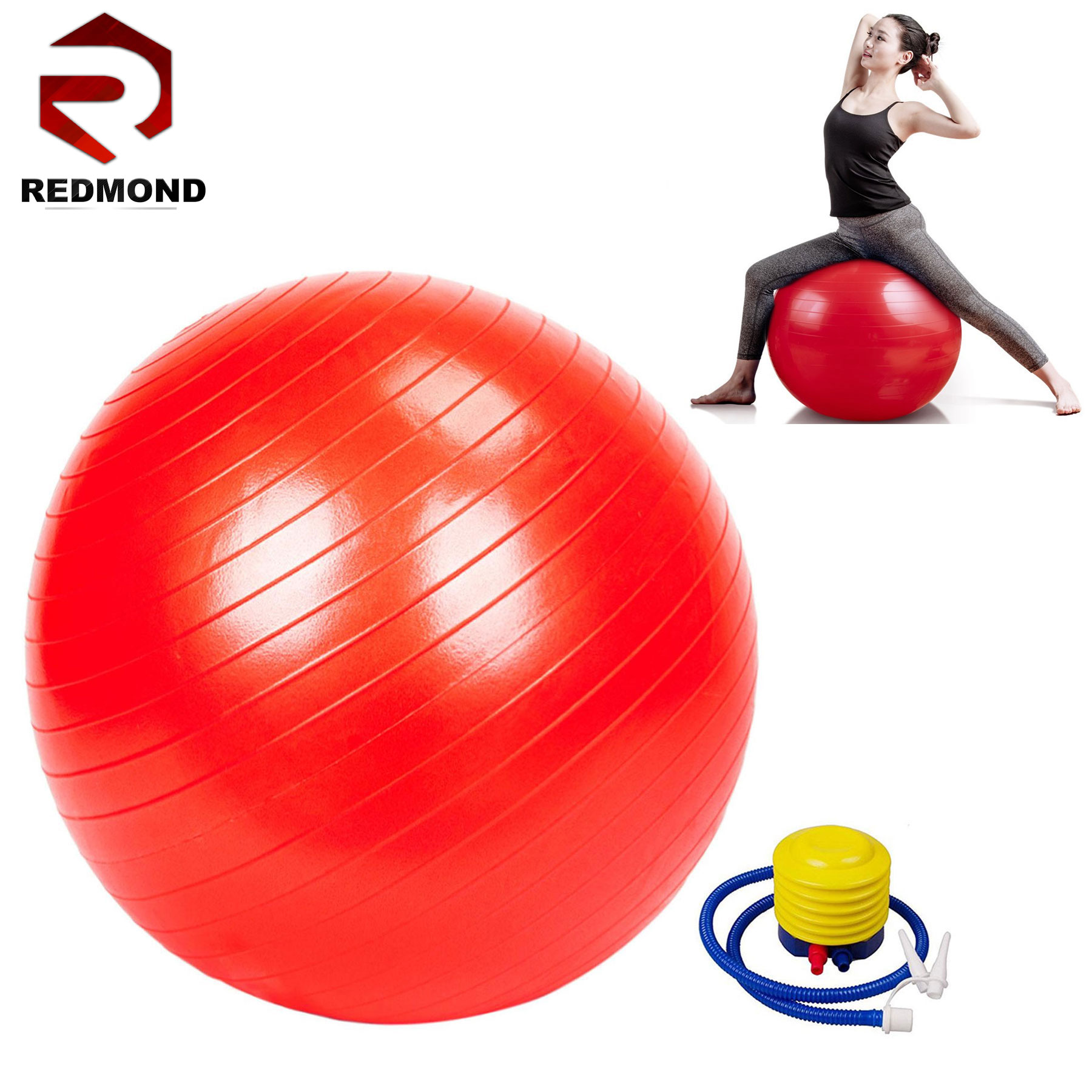 Redmond 55cm Explosion-Proof Extra thick Gym Ball Fitness Exercise ...