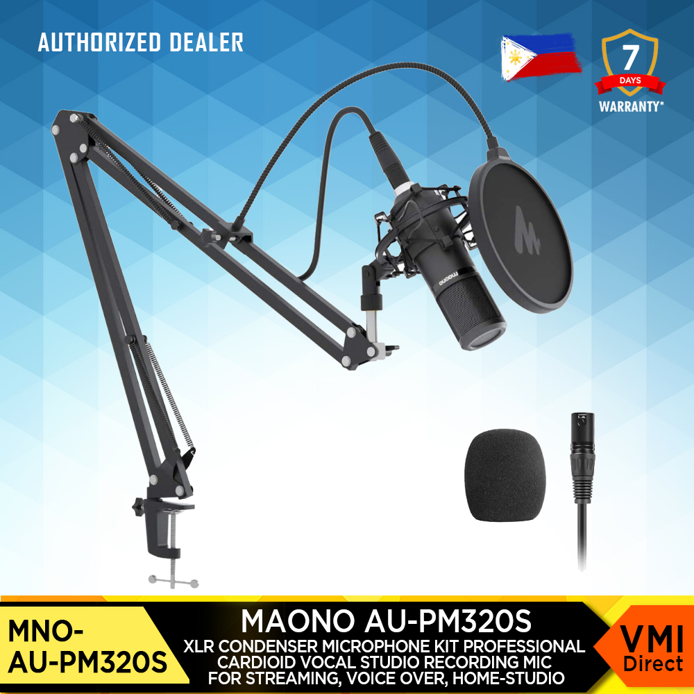 MAONO PM320S XLR Condenser Microphone Kit Professional Cardioid Vocal ...
