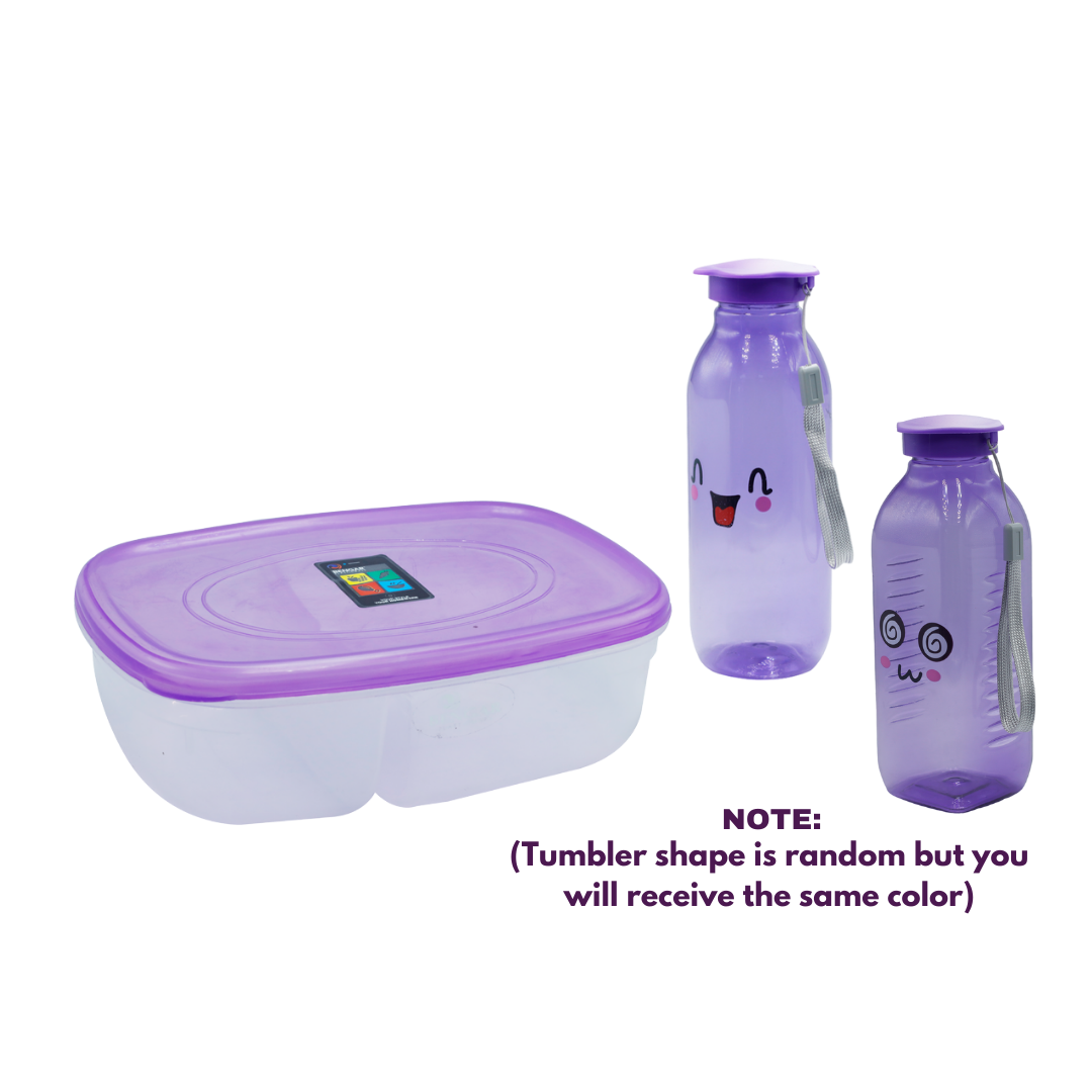 BENGAR PLASTICWARE Lunchbox with Cute Bottle for kids and students 2 ...