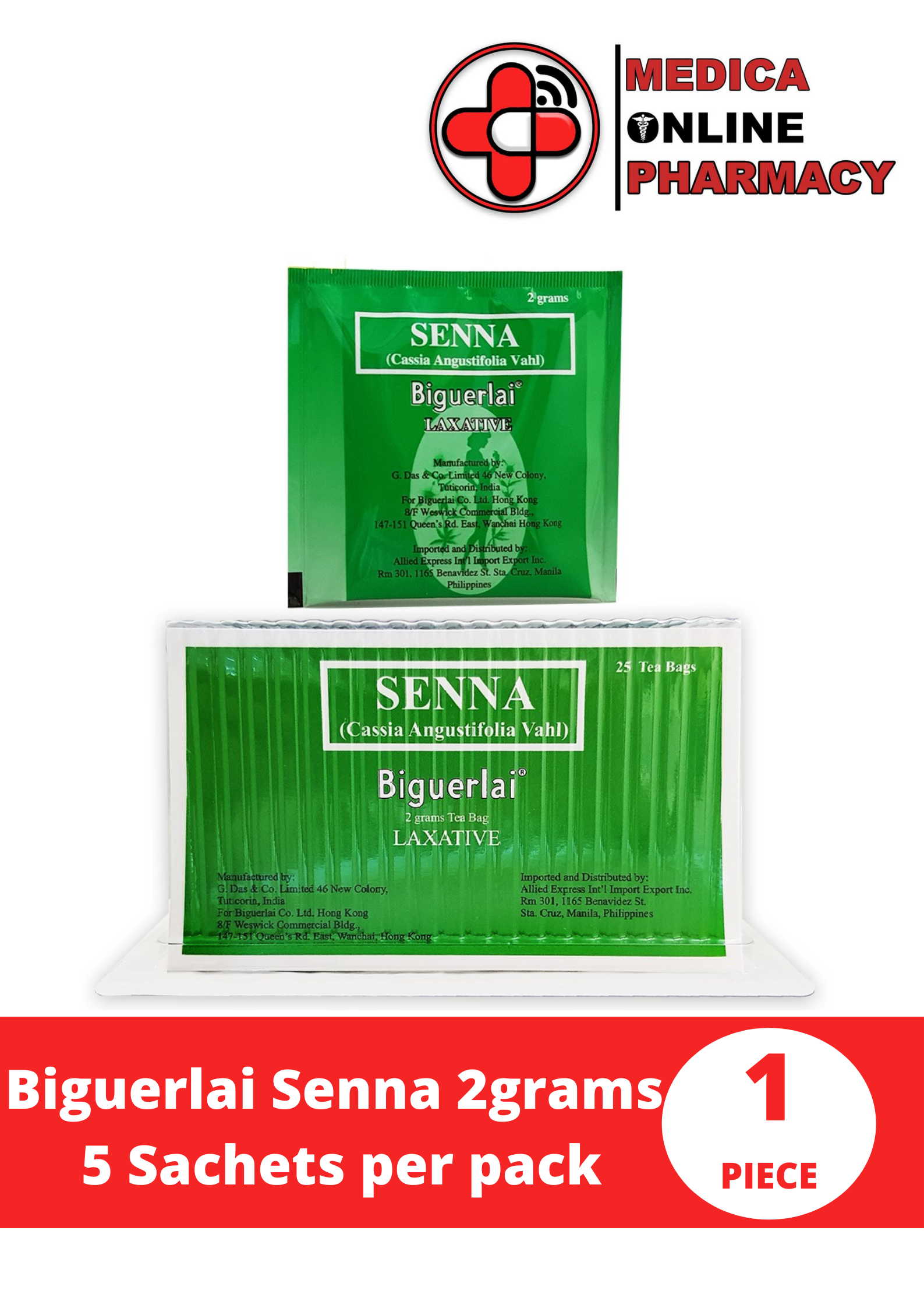 Biguerlai Senna 2grams 5 Sachets per pack | Lazada PH