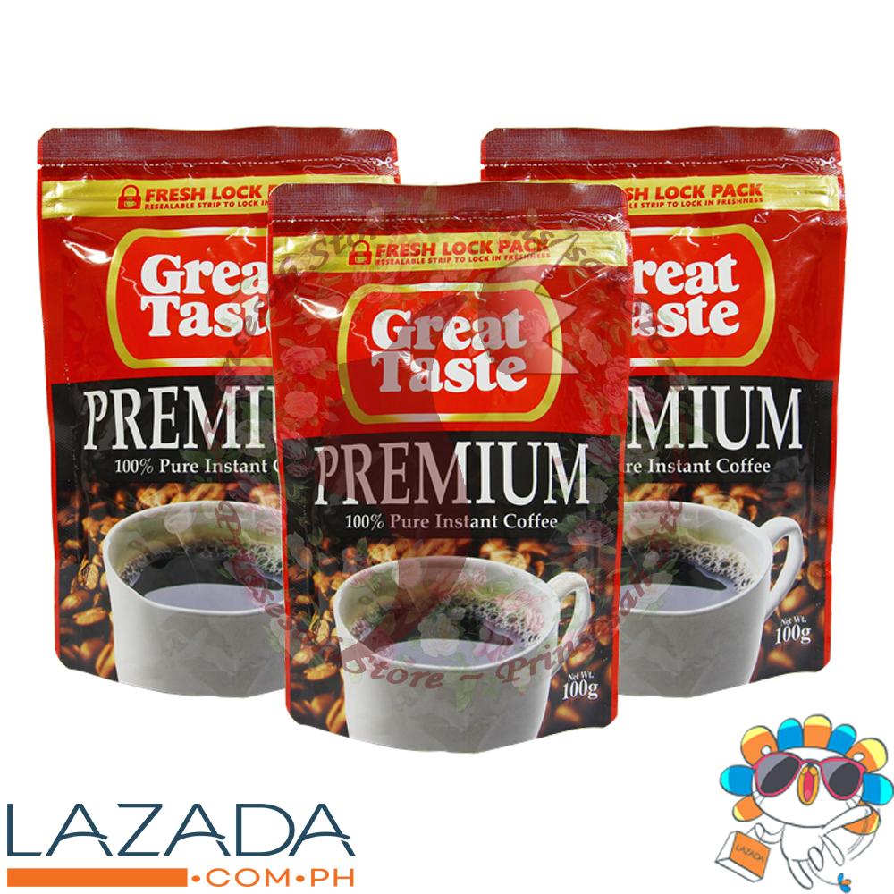 Great Taste Premium 100% Pure Instant Coffee 100g 3 packs | Lazada PH