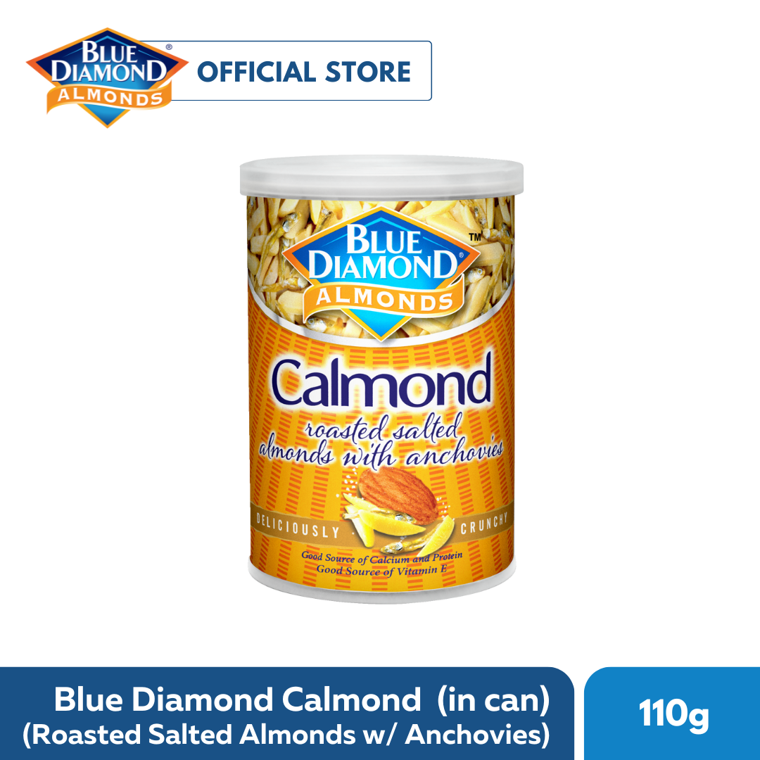 Blue Diamond Calmond Roasted Salted Almonds & Anchovies 110g (in can ...