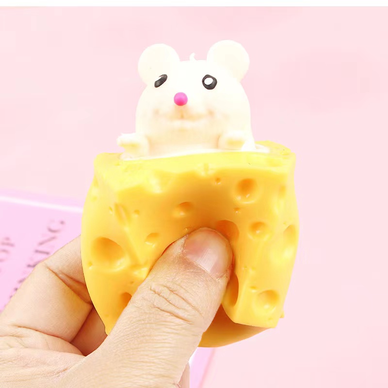 Squishy Toys Cute Cheese Mouse Toys Funny Rat Cup Squeeze Cup Toys for ...