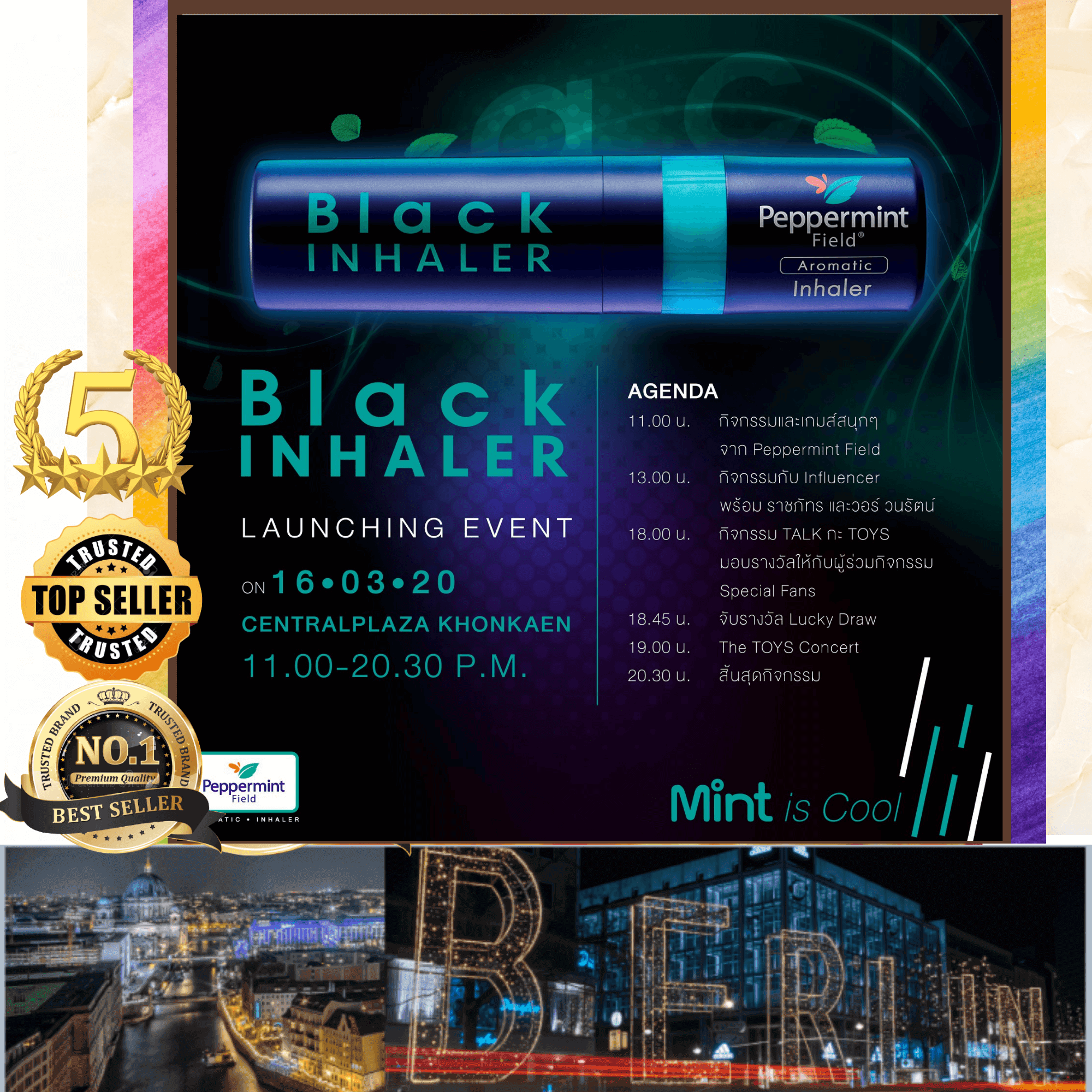 PEPPERMINT FIELD BLACK INHALER AUTHENTIC THAILAND On Sale PEPPERMINT ...