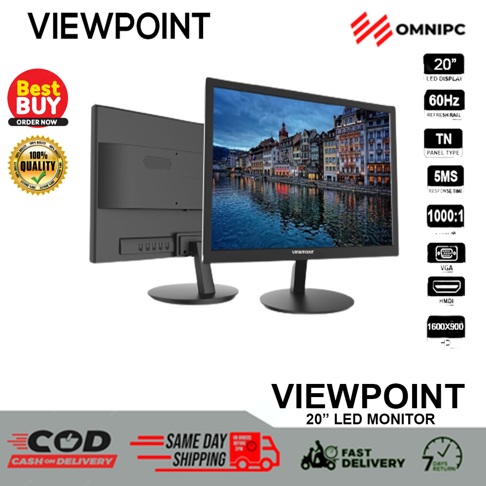 OMNIPC Best Buy VIEWPOINT 20" Inch Monitor PC Computer Monitor Desktop ...