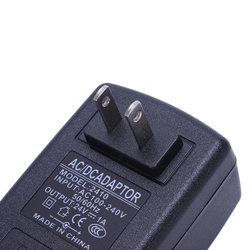 US Plug 100-240VAC to 5.5x2.5mm 24VDC 1A Power Supply Adapter Cable ...