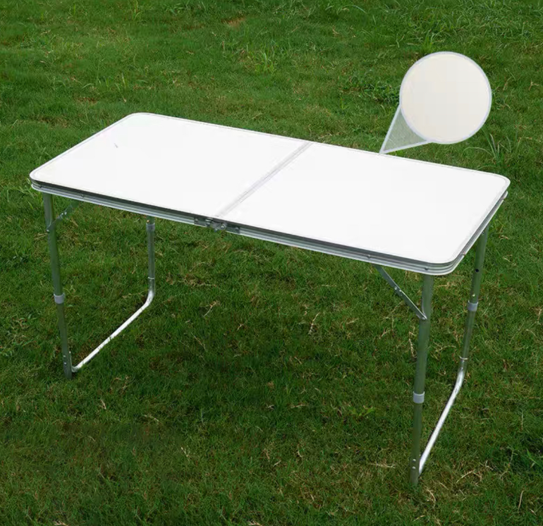 SLM Portable Large Folding Table with Foldable Steel Legs Premium Heavy ...