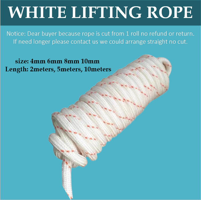 Mago Lifting Machinery III White Lifting Rope 4mm 6mm 8mm 10mm diameter ...