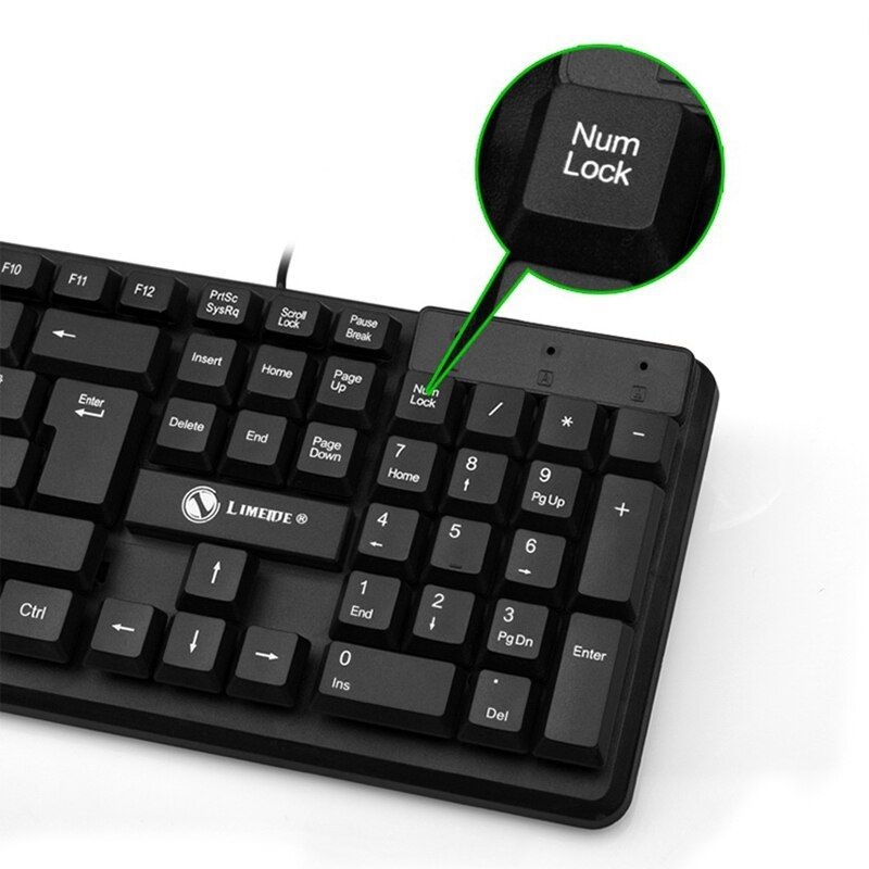 Limeide T13 Basic Interface Game Gaming USB Keyboard and Mouse Combo ...