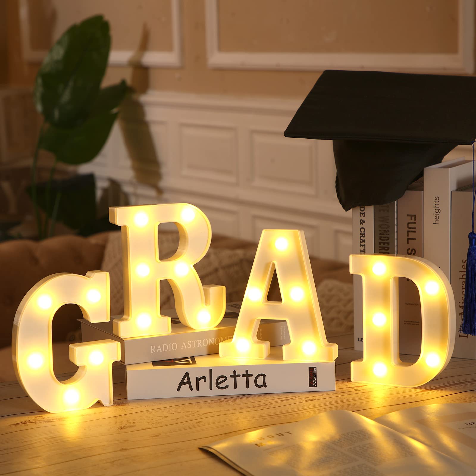22cm LED Graduation Alphabet Letter Light 2024 Graduation Ceremony ...