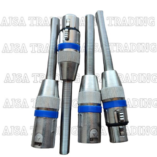 Full Metal 3-Way / 3-Pin Cannon XLR Male/Female Plug With Ring for ...