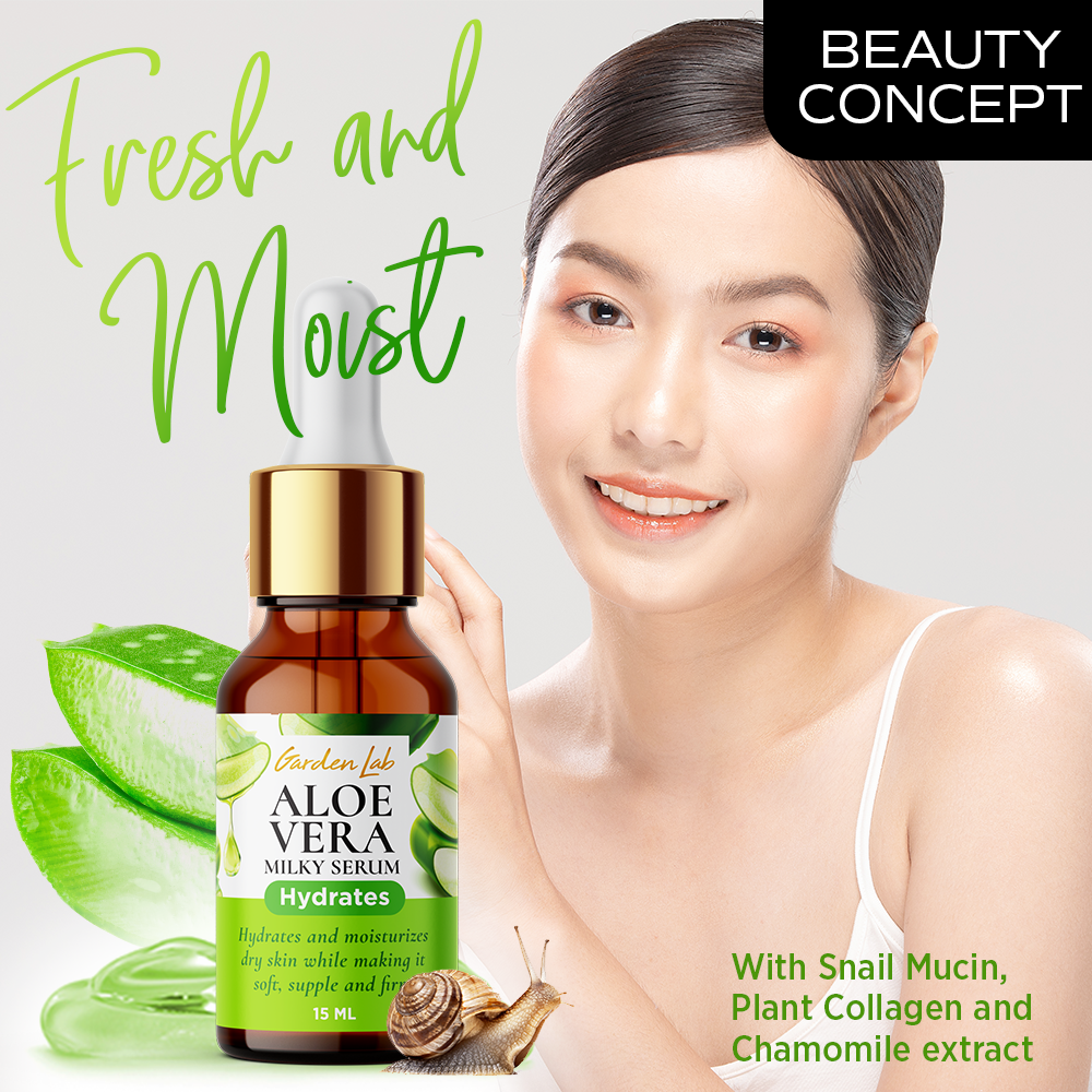 Fresh Aloe Vera Milk Serum 100% GLASS SKIN SUN GEL 15ML | Lazada PH