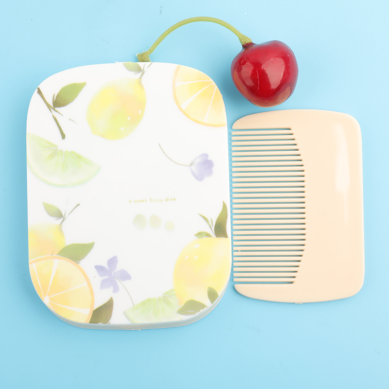 Creative small mirror set with comb outdoor portable mirror comb set ...
