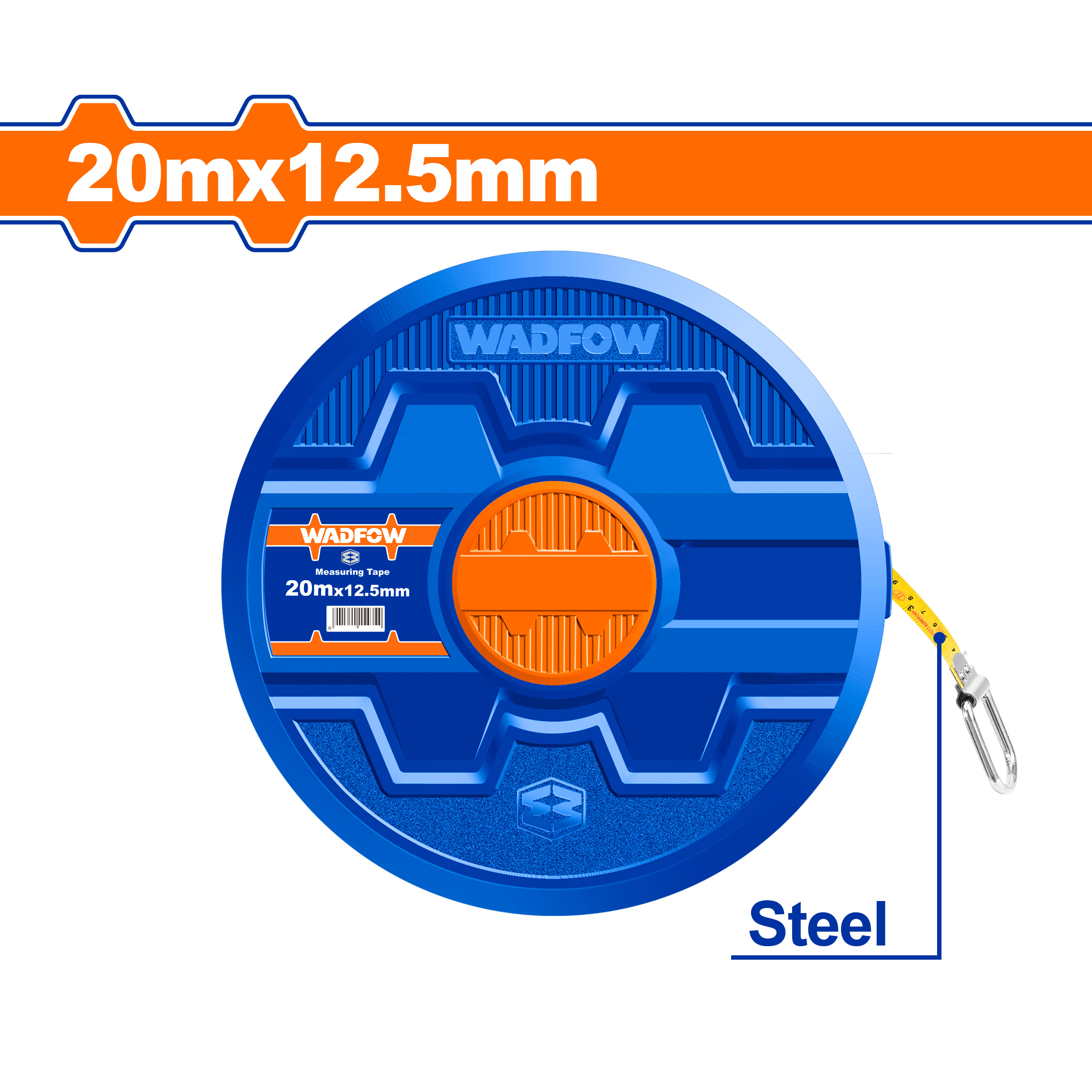 Wadfow Fast Rewind Steel Measuring Tape with Comfortable Grip 20m-30m ...
