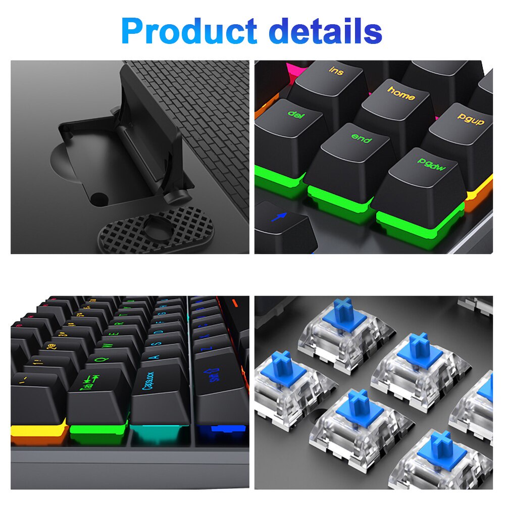 LEAVEN K620 K550 K880 Mechanical High Quality Keyboard RGB Light RK61 ...