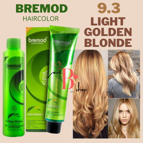 9.3 BREMOD LIGHT GOLDEN BLONDE HAIR COLOR WITH OXIDIZING CREAM | Lazada PH