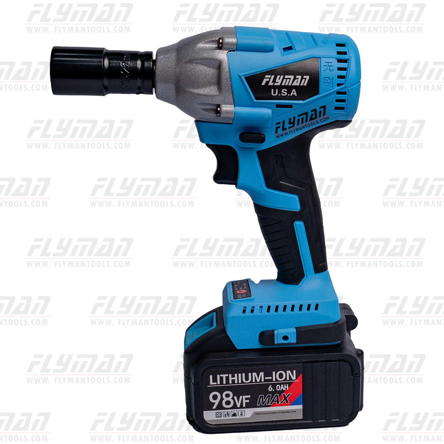 Flyman® Cordless Impact Wrench 1/2 Drive 98V | Lazada PH