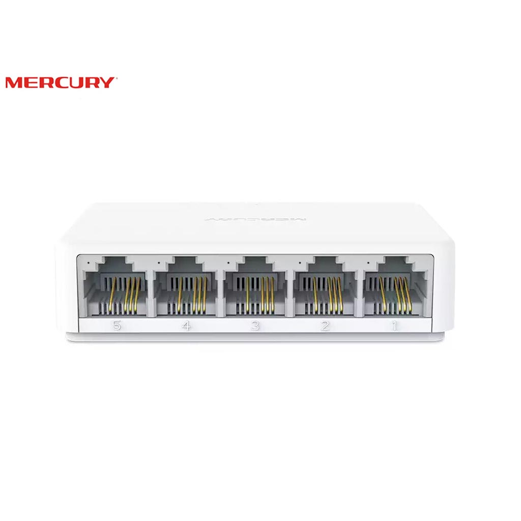 Mercury Ethernet Switch, Mini 5 Ethernet Ports, 10/100 Mbps LAN Hub, Small Size, Plug and Play ...
