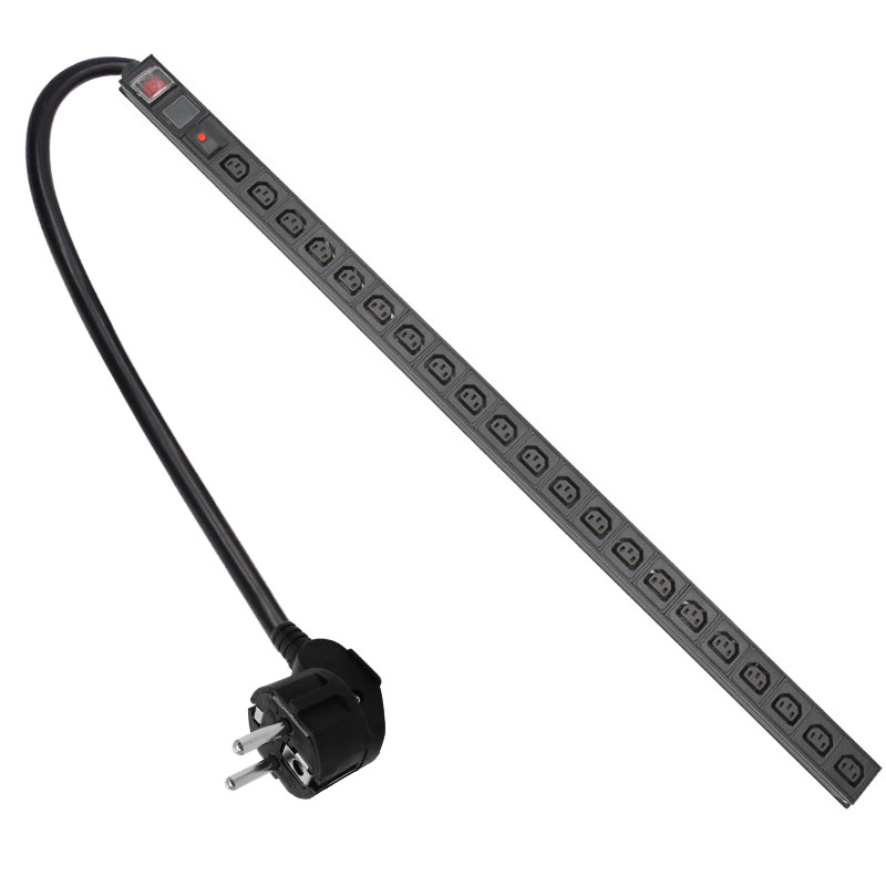 Pdu Power Distribution Unit Iec C13 2 20 Output รางปลั๊กไฟ Ammeter Overload Protection Led