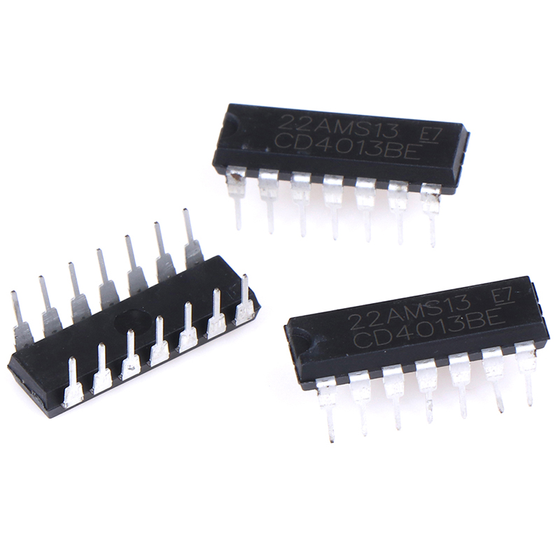 10ชิ้นใหม่ CD4013BE CD4013 Dual D-Type Flip-Flop Ic Dip-14 Logic ชิป ...