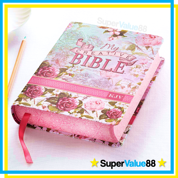 KJV My Creative Bible (Pink Faux Leather Hardcover) - Journaling Holy ...