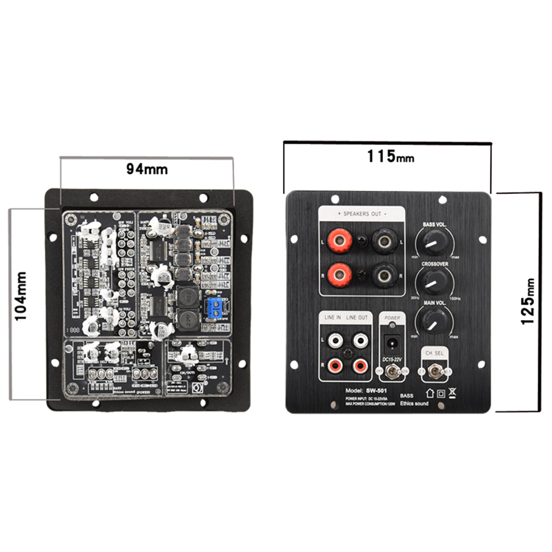 Speakers 2.1 Subwoofer Speaker Amplifier Board TPA3118 Audio 30Wx2 +60W ...