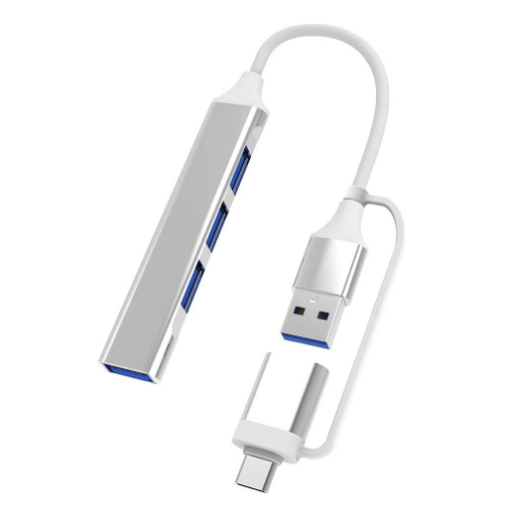 2 IN1 Type-C Usb Hub Expander Ultra-Thin Mini Portable 4-Port Usb 3.0 ...