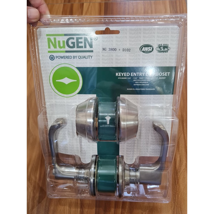 Nugen Combo (Same Keys) Main Door Lockset Lever Handle with Double ...