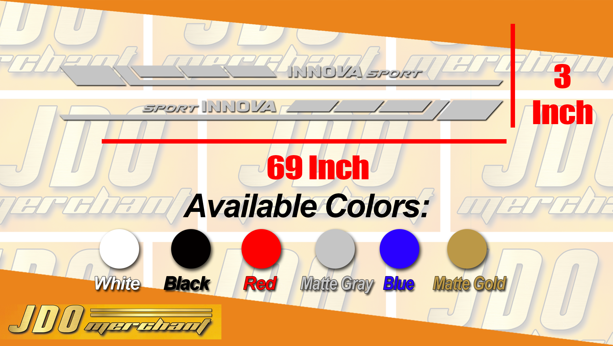 Toyota Innova Side Door Sticker Vinyl Decals 2pcs | Lazada PH