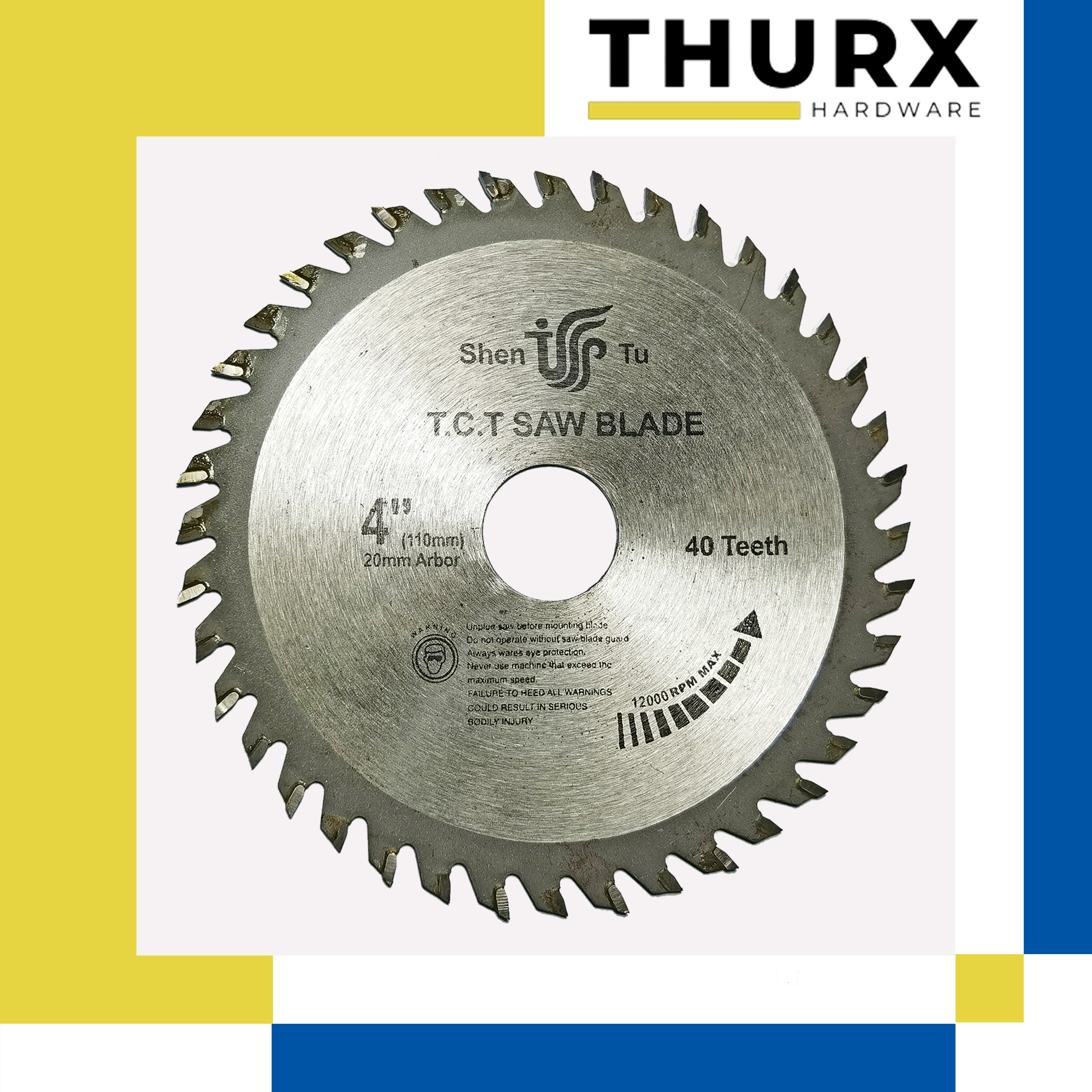 Thurx Circular Saw 4 inch 40 Teeth Wood Cutting Disc Carbide Tipped ...
