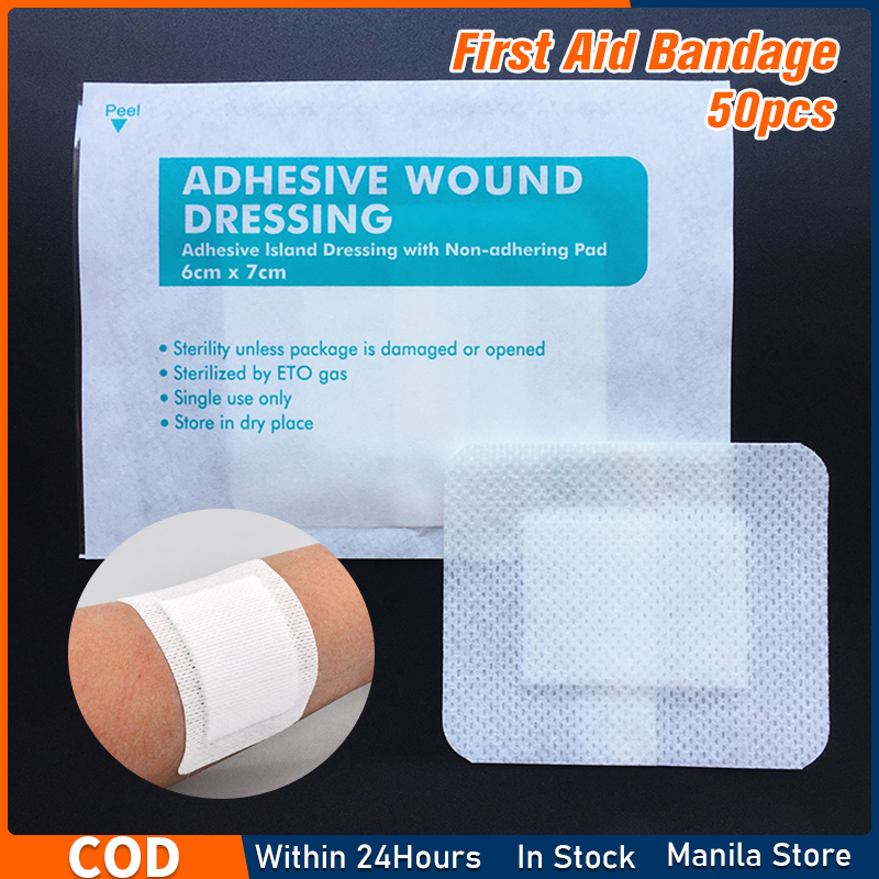 50Pcs Medical Tape Adhesive Wound Dressing Breathable Non-woven First ...